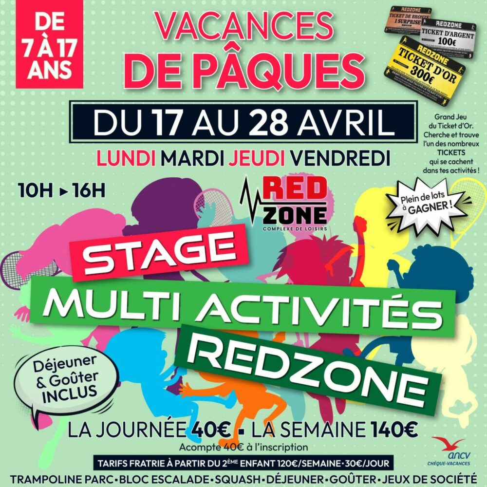 Vos vacances de Pâques chez RedZone ! - REDZONE